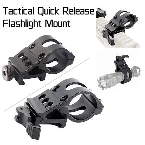 Tactical 25 4mm Quick Release Offset Flashlight Scope Mount Holder 20mm Picatinny Rail 45 Sight