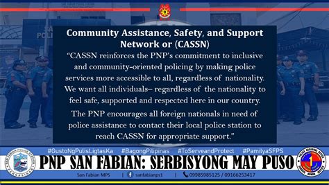 San Fabian 𝐏𝐍𝐏 𝐂𝐨𝐦𝐦𝐮𝐧𝐢𝐭𝐲 𝐀𝐬𝐬𝐢𝐬𝐭𝐚𝐧𝐜𝐞 𝐒𝐚𝐟𝐞𝐭𝐲 𝐚𝐧𝐝 𝐒𝐮𝐩𝐩𝐨𝐫𝐭 𝐍𝐞𝐭𝐰𝐨𝐫𝐤 𝐨𝐫