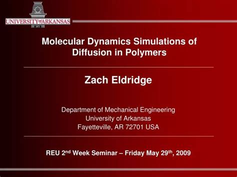 Ppt Molecular Dynamics Simulations Of Diffusion In Polymers Powerpoint Presentation Id 7082383