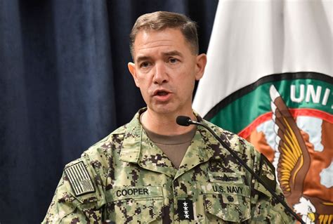 Admiral Charles Bradford Cooper Commander Of U S Central Command Centcom Speaks During A