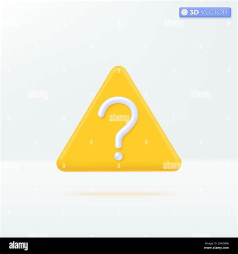 Question Mark On Triangle Icon Symbols Support Qanda Faq Ask And Answer Help Concept 3d