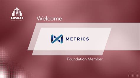 Introducing Foundation Member Metrics Credit Partners Australia Uae Business Council