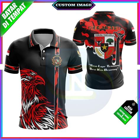 Jual Baju Kaos Wangki Polo T Shirt Gambar Pemuda Pancasila Fullprint