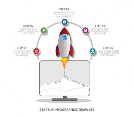 StartUp Infographic Design Template Vector Illustration Download Graphics Vectors