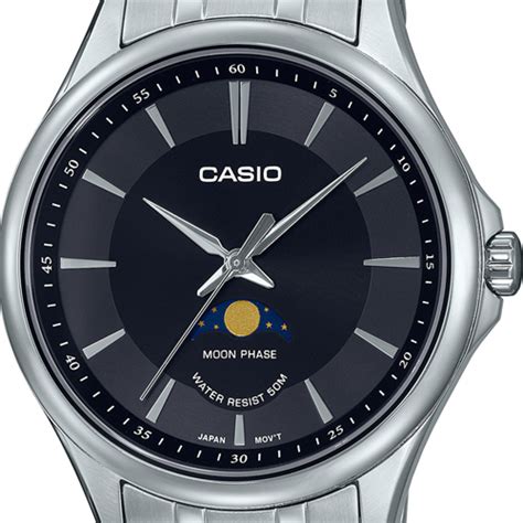 Mtp M100d 1avdf Đồng Hồ Casio Nam Dây Kim Loại Chu Kỳ Mặt Trăng Chống Nước Wr50m