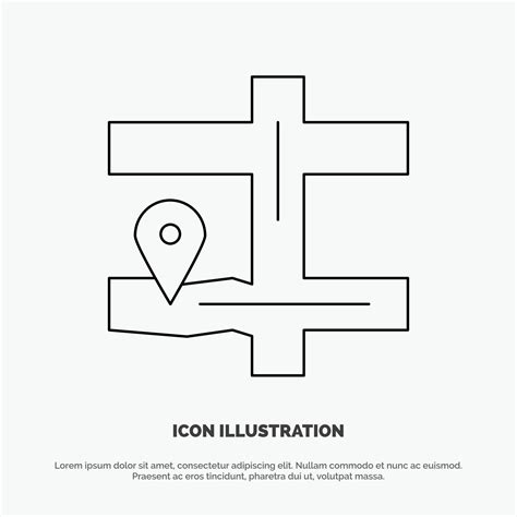Map Navigation Pin Line Icon Vector 19125774 Vector Art At Vecteezy
