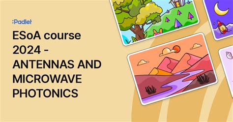 Esoa Course 2024 Antennas And Microwave Photonics