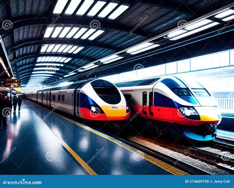 Futuristic Illustration Of Train Travel Of The Future Stock Illustration Illustration Of Coach