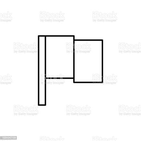 플래그 아이콘에 서명합니다 모바일 개념 및 웹 애플 리 케이 션 그림에 대 한 이미지 표시의 요소입니다 웹사이트 디자인 및 개발 응용 프로그램 개발에 대 한 얇은 라인