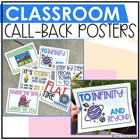 Class Call Back Posters Digital And Printable Call Backs Call And