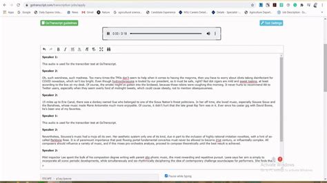 How To Pass Gotranscript Audio Test Youtube