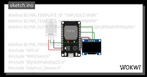 DHT22 OLED Copy Wokwi ESP32 STM32 Arduino Simulator