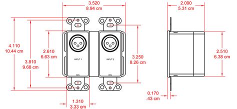 Rdl Dd Bn2m Wall Mounted Bi Directional Mic Line Dante Interface 2 X 2 Goknight