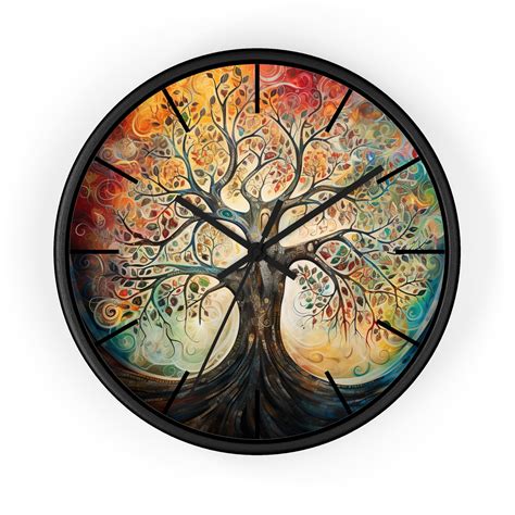 Wooden Wall Clock Tree Of Life Clock Abstract Tree Of Life Art Spiritual Tree Clock Unique