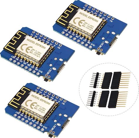 Yxpcars 3 Stück Esp8266 Chip Wifi Entwicklungsboard Esp 12f 4mb Byte