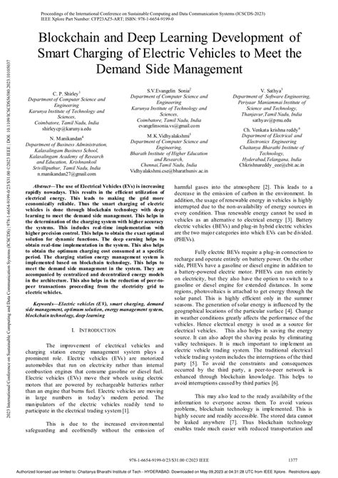 Pdf Blockchain And Deep Learning Development Of Smart Charging Of Electric Vehicles To Meet