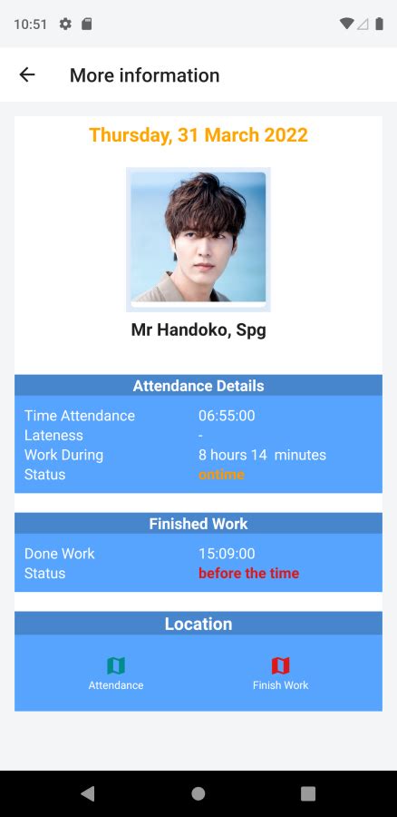 MyOffice Employee Application For Attendance Work Assignments And
