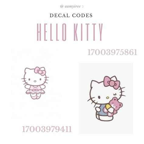 Decal Codes Hello Kitty In 2024 Preppy Decal Bloxburg Decals Codes