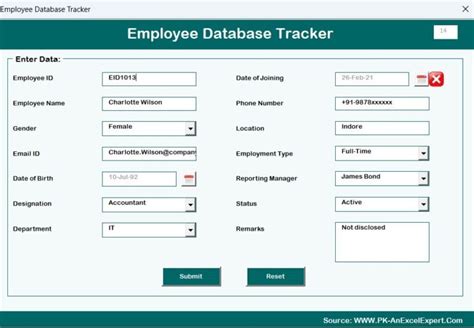 Employee Database Tracker In Excel Next Gen Templates