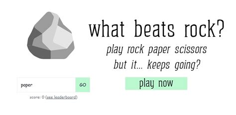 What Beats Rock Rock Paper Scissors But Twist