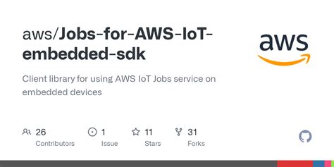 Github Aws Jobs For Aws Iot Embedded Sdk Client Library For Using Aws Iot Jobs Service On