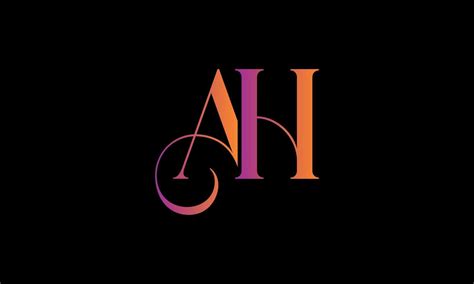 Initial Letter Ah Logo Ah Stock Letter Logo Design Pro Vector Template 11766185 Vector Art At