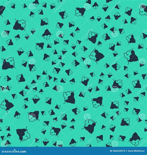 Black Iceberg Icon Isolated Seamless Pattern On Green Background Vector Stock Vector