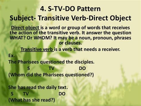 Basic Sentence Patterns Weeheey