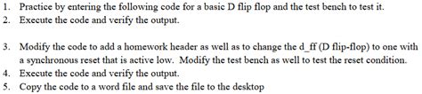 Solved Using Verilog Hdl Code Sequential Example Module Chegg
