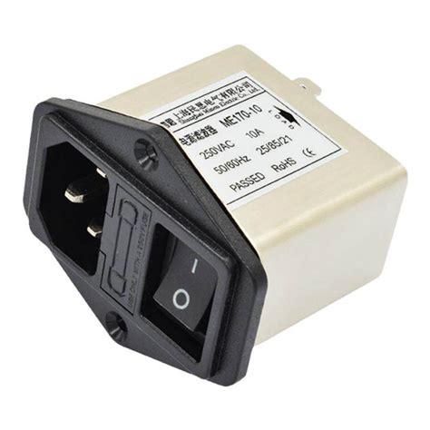 Iec 소켓 전원 필터 220v 간섭 방지 Ac스위치 퓨즈 포함 3 In 1 정화 전류