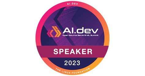 Speaker Aidev 2023 Was Issued By The Linux Foundation To Tina Tsou
