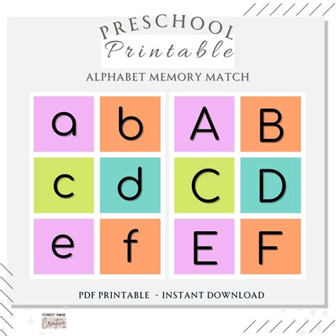 Free Alphabet Upper And Lowercase Memory Game Printable