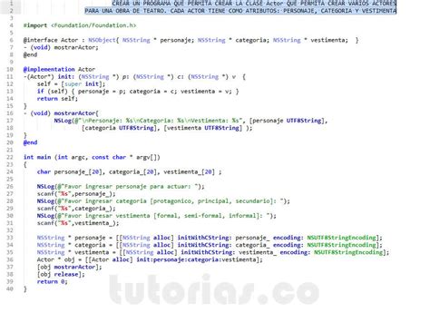 POO Objective C Clase Actor Tutorias Co