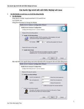 Các bước kết nối csdl my sql với java PDF