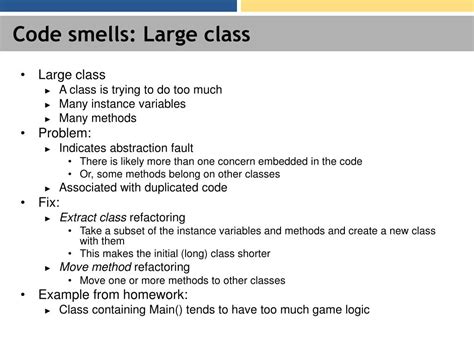 PPT Bad Code Smells Refactoring Example PowerPoint Presentation Free