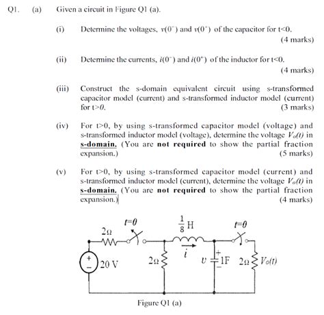Solved Q A Given A Circuit In Figure Q A I Chegg