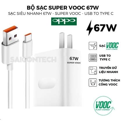 Bộ Sạc Nhanh OPPO ZIN 1 1 67W Củ Sạc Dây Cáp Type C Dành Cho OPPO VIVO XIAOMI Shopee