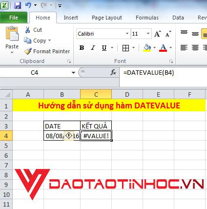 Hướng dẫn sử dụng HÀM DATEVALUE trong Excel Daotaotinhoc vn GenZ edu vn