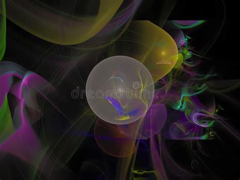 Fractal Abstract Colorful Future Wallpaper Render Disco Advertising Stock Illustration