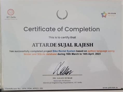 sujal attarde on linkedin internshipexperience pythonproject oops mysql iitdelhi
