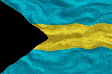 바하마의 국기와 함께 바하마 배경의 국기 프리미엄 사진