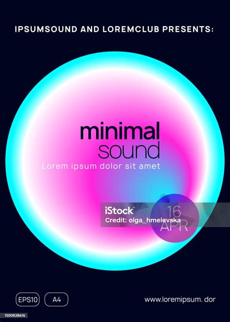 네온 페스트 전자 및 유흥 레이아웃 커버를 위한 트렌디한 아트 잡지 컨셉을 위한 미래 지향적인 패턴 물결 모양의 테크노 포스터