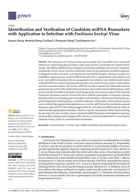 Pdf Identification And Verification Of Candidate Mirna Biomarkers