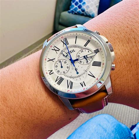 Fossil Grant Chronograph White Dial Mens Watch Fs5060