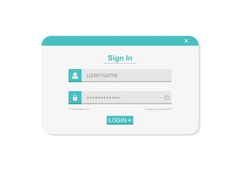 User Login Interface Username And Password Login Vector 20513751