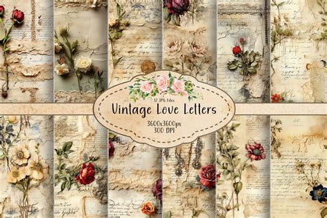 Vintage Parchment Love Letters Graphic By Curvedesign · Creative Fabrica