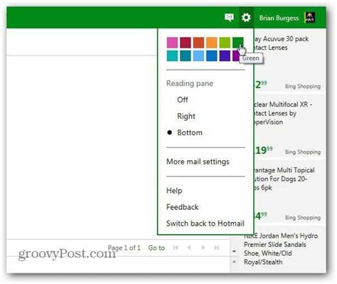 How To Change The Outlook Com Color Scheme