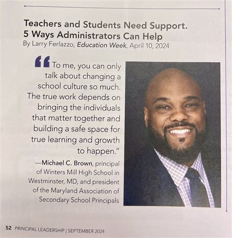 Nassp September Principal Magazine🙌🏾 National Association Of Secondary