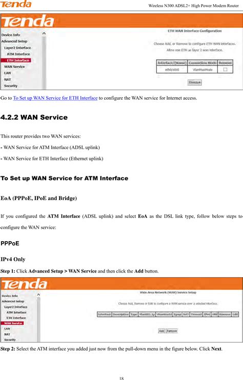 Tenda Technology Dh301 Wireless N300 Adsl2 High Power Modem Router User Manual