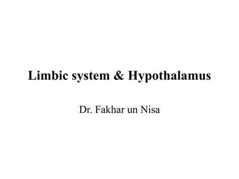 Hypothalamus Limbic System 2pdf